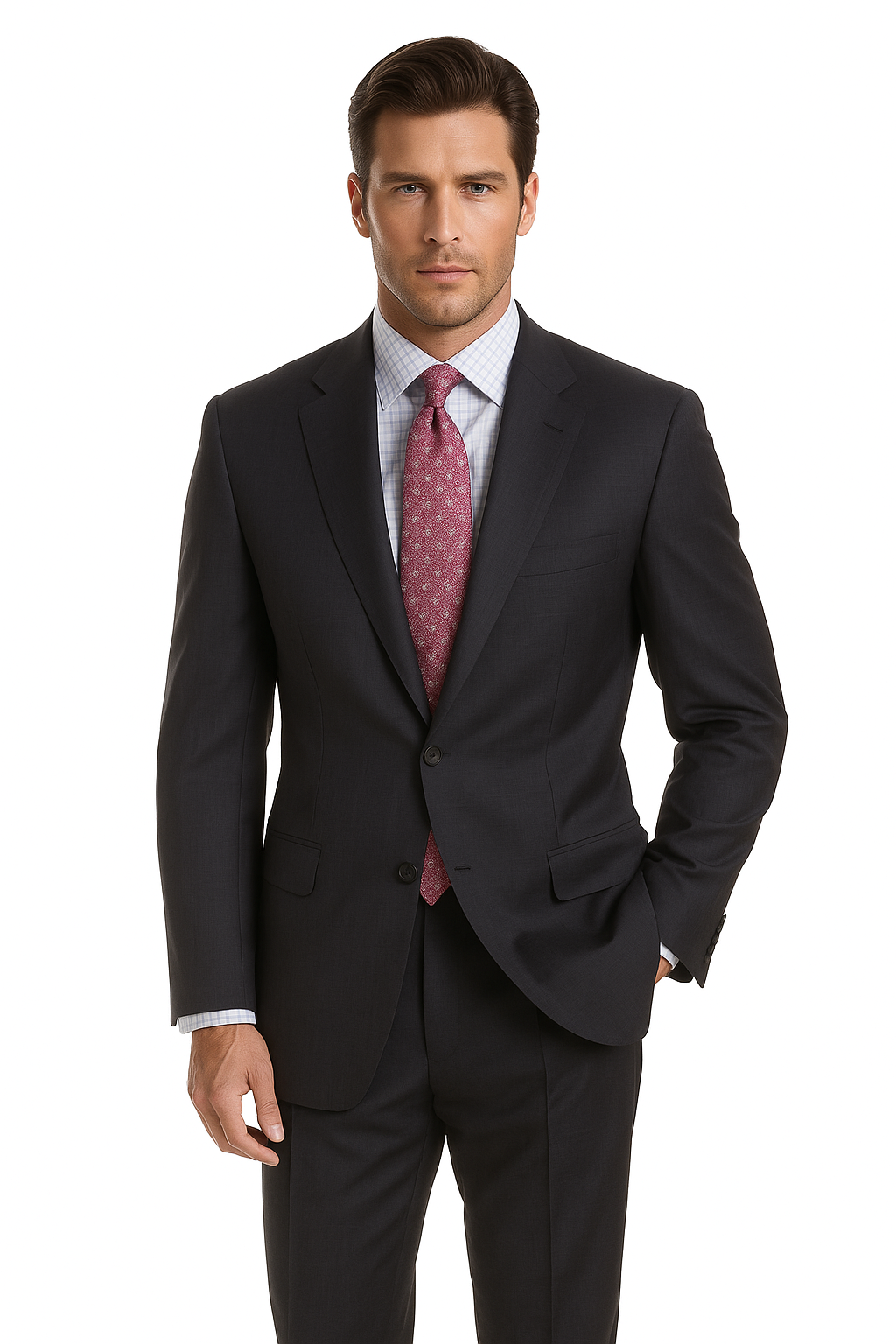 Two 2 Buttons Style Super Worsted Vergin Wool Business Suits Comes in ...