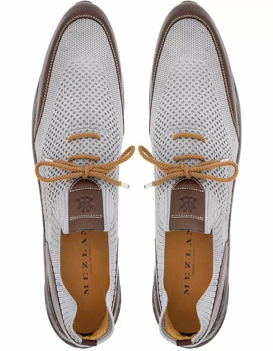 Mezlan Shoes Made in Spain - Mezlan Piedra Brown/Grey Tri-Tone Knitted ...