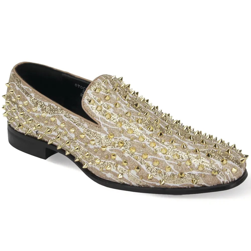 King Spiky Slip-On Loafers — Menssuitsatlanta