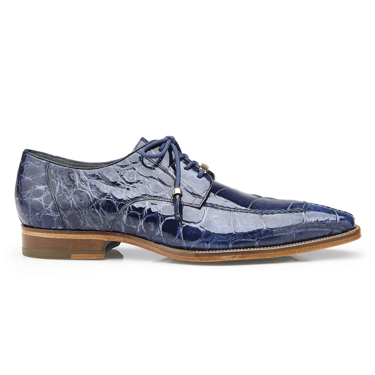 Mens Belvedere Lorenzo Alligator Split Toe Dress Shoe in Blue ...