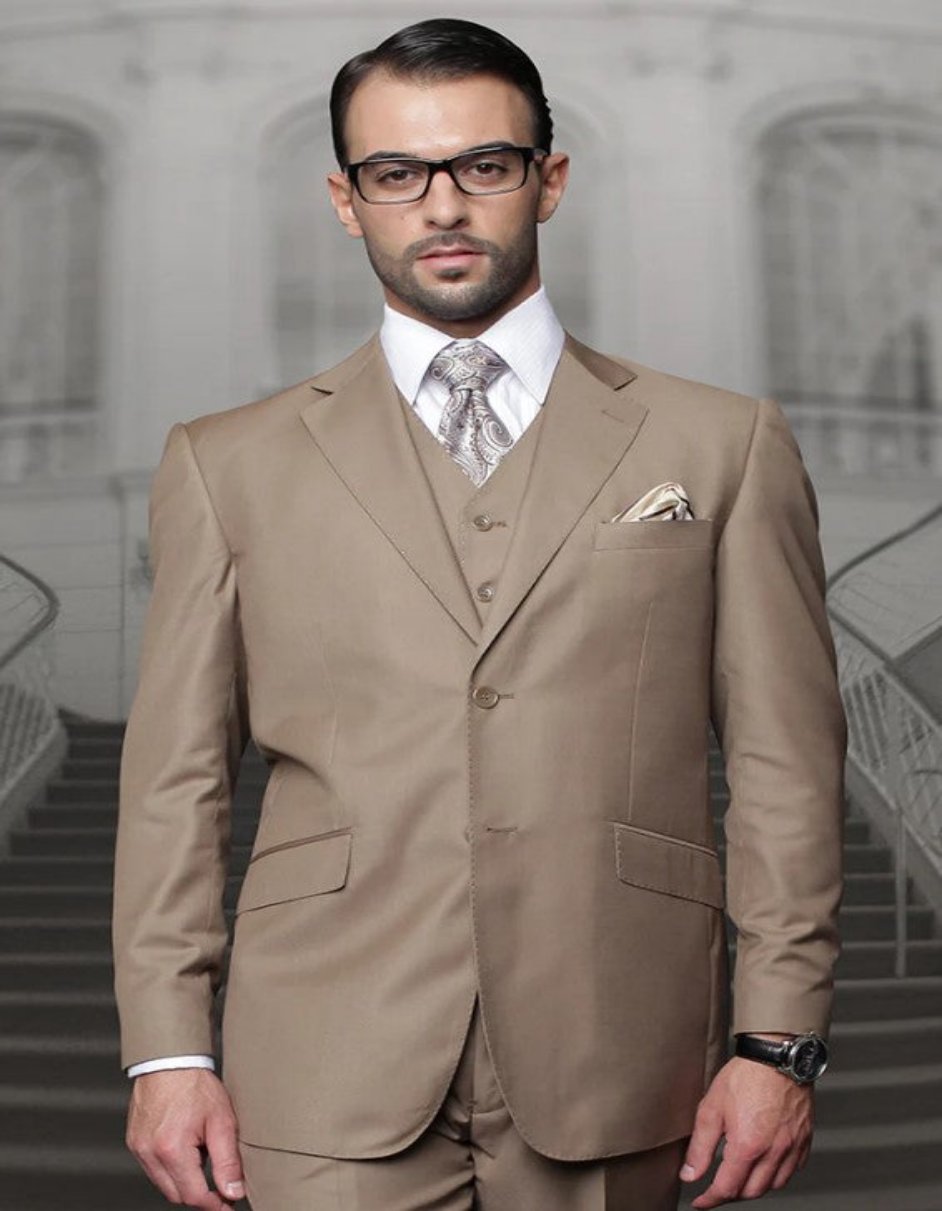 Big and Tall Suit - Bronze Big and Tall Regular Fit 3 PC Suit ...