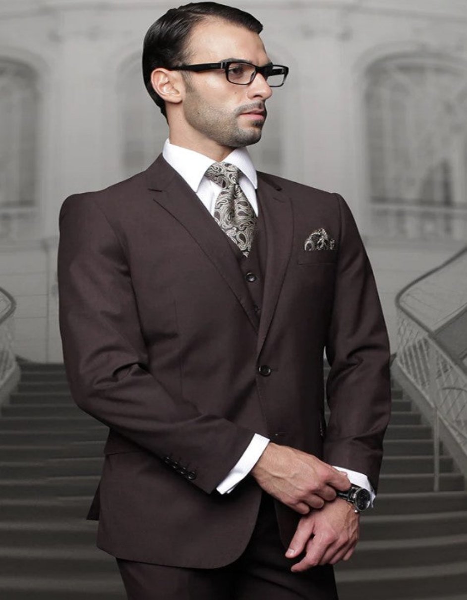 Big and Tall Suit - Brown Big and Tall Regular Fit 3 PC Suit ...