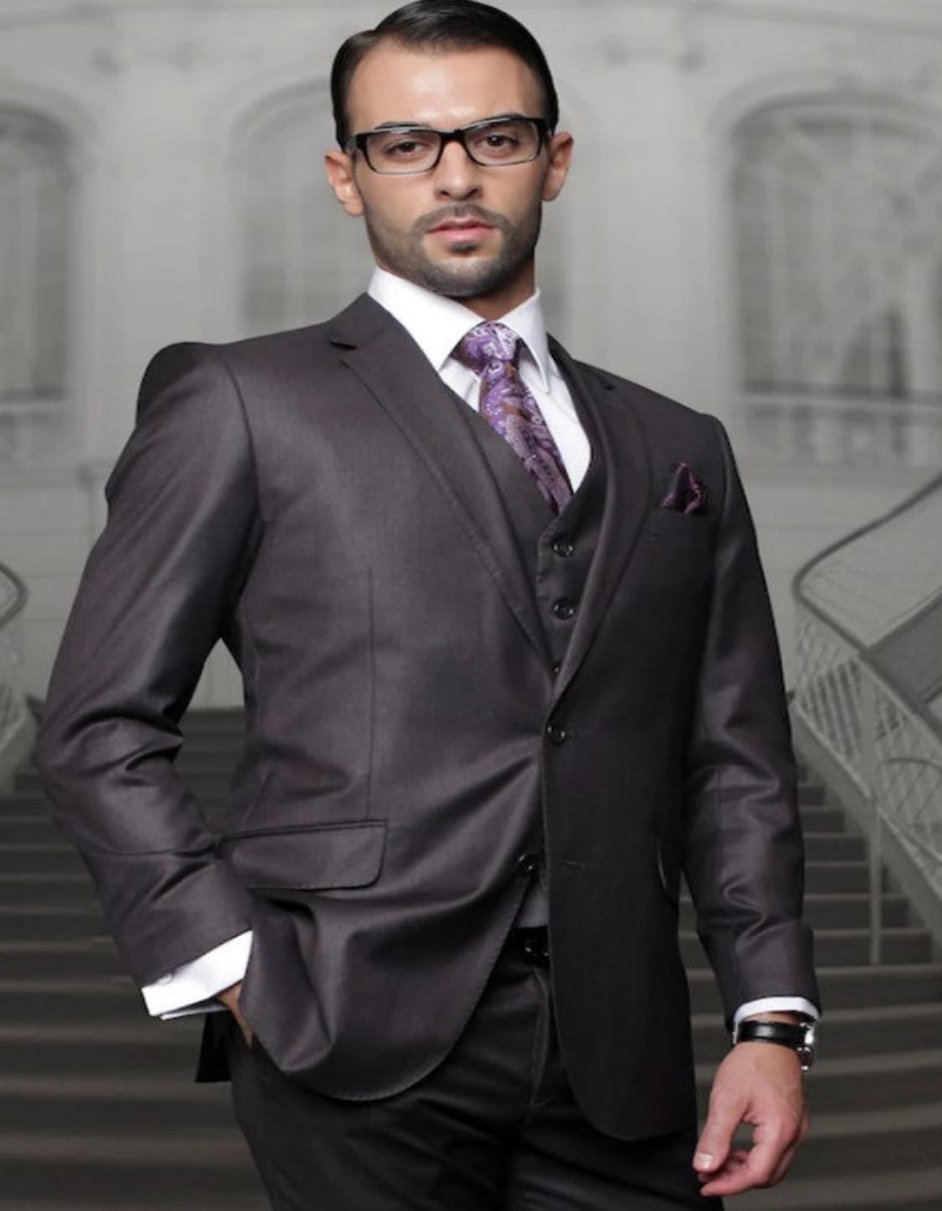 Big and Tall Suit - Charcoal Big and Tall Regular Fit 3 PC Suit ...