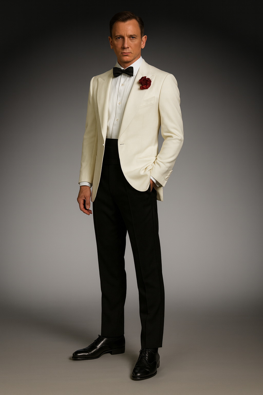 James Bonds Dinner Jackets - Snow Ivory Tuxedo Jacket — Menssuitsatlanta