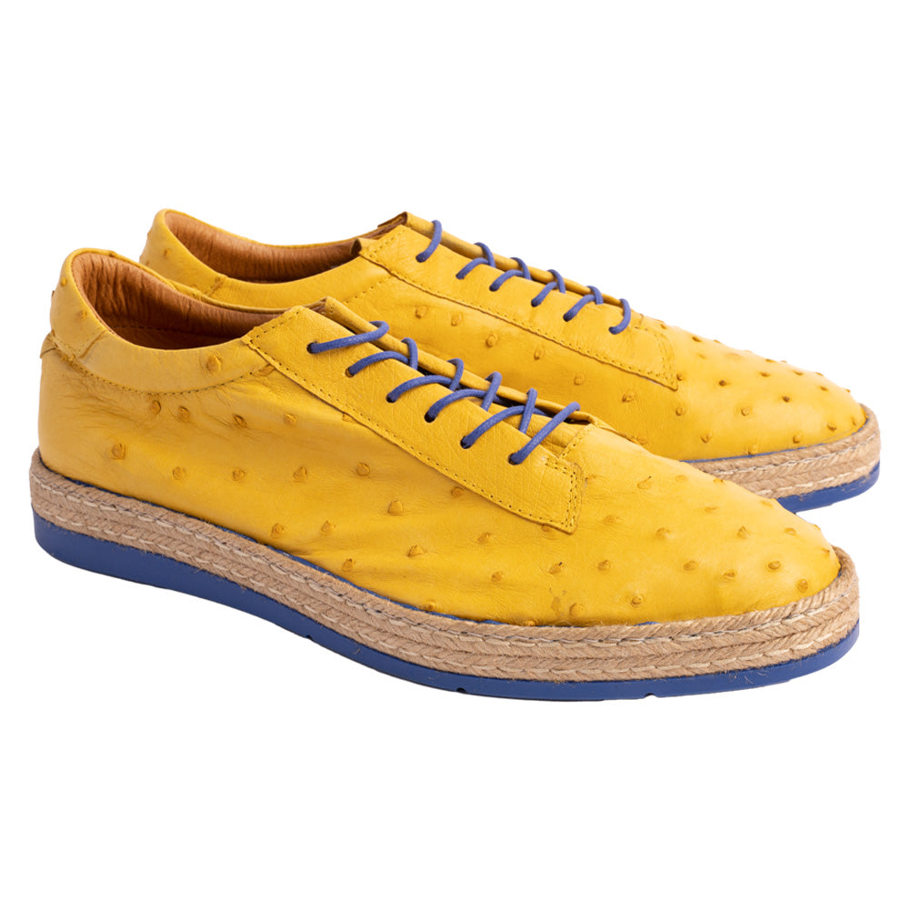 P017 Monaco Genuine Ostrich Sport-Yellow — Menssuitsatlanta