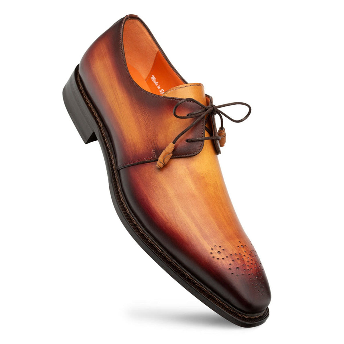 Mezlan Temi Cognac/Rust Monk Strap Shoes — Menssuitsatlanta