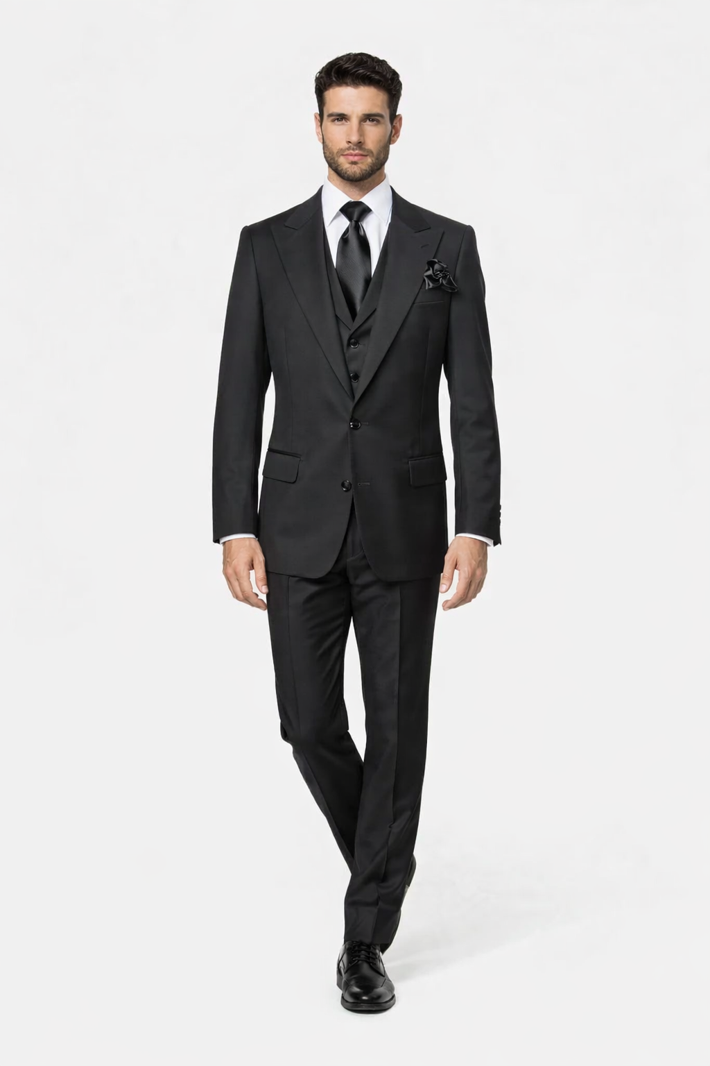 Rossi Man Sam RM2301 Black Slim Fit Suit – Men’s Modern Formalwear ...