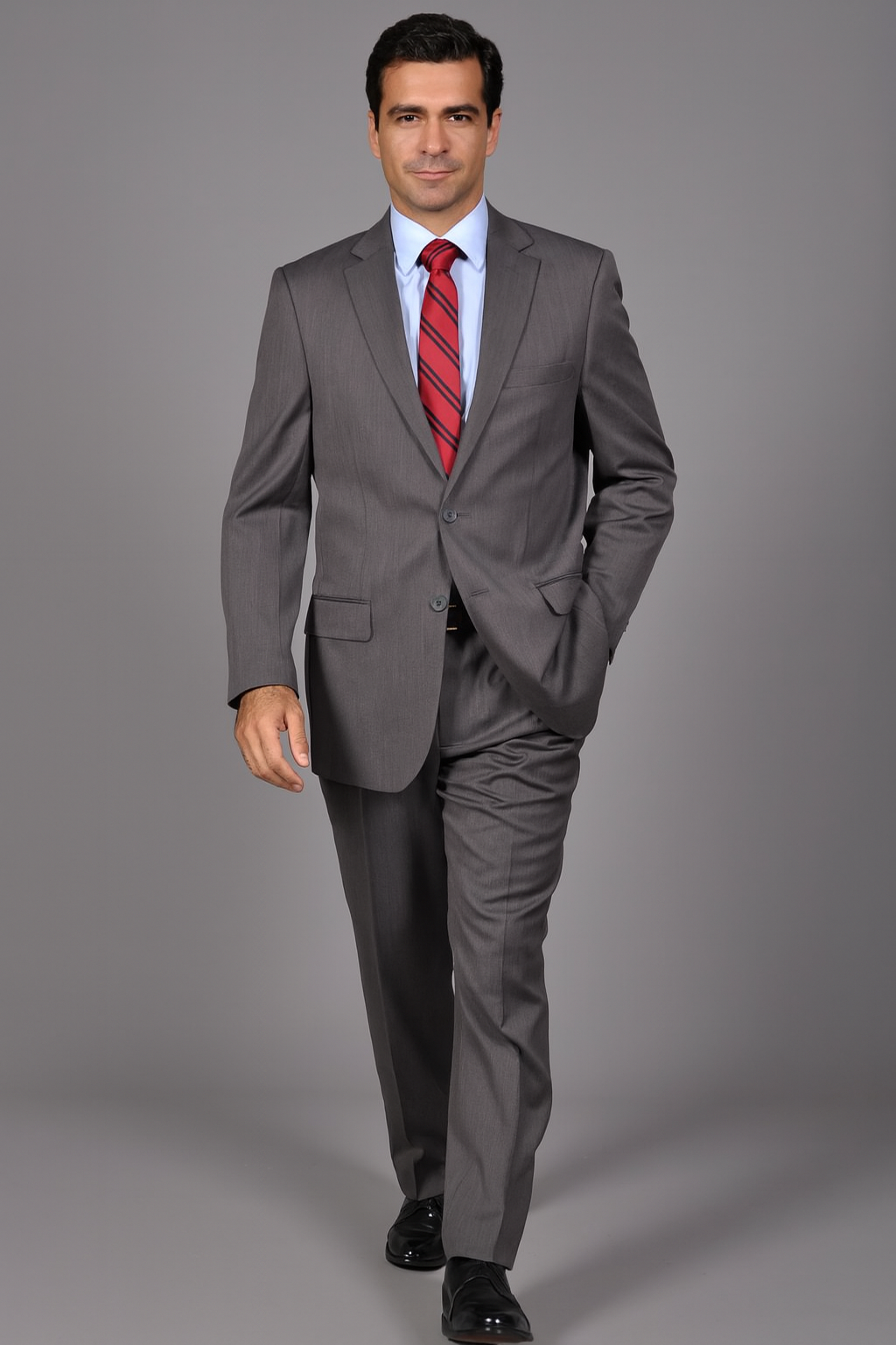 Authentic Statement Brand Men's Grey 2-button Suit - High End Suits ...