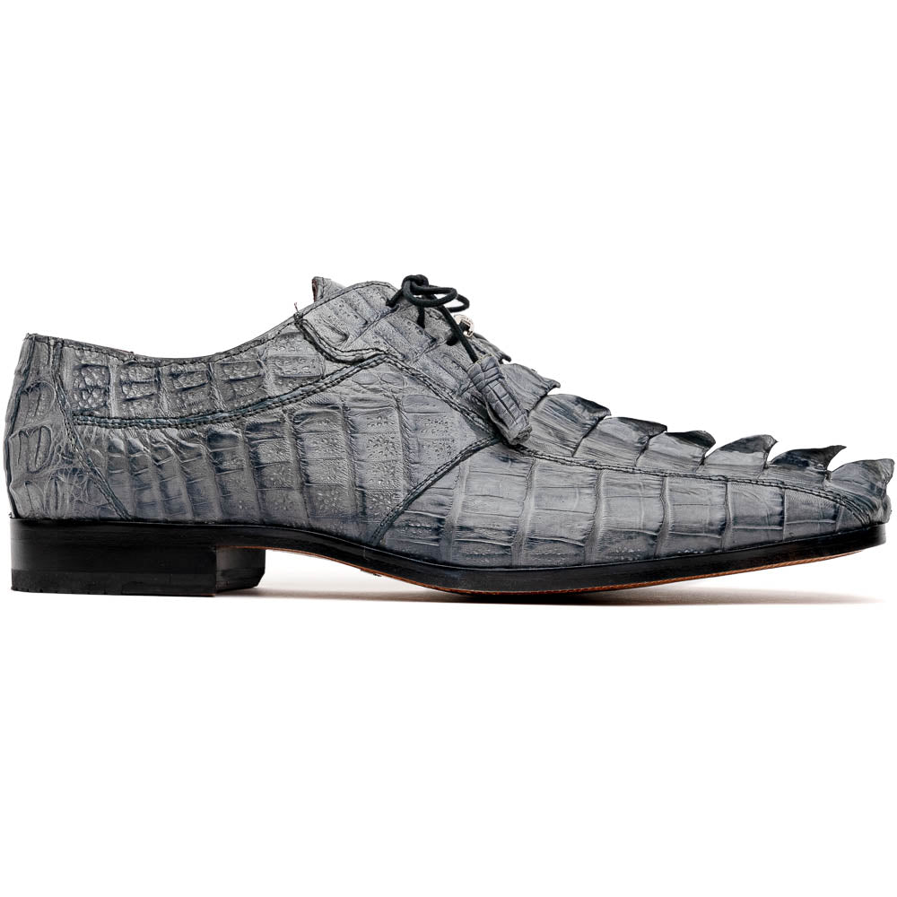 Marco Di Milano Cancun Gray Caiman Crocodile Derby — Menssuitsatlanta