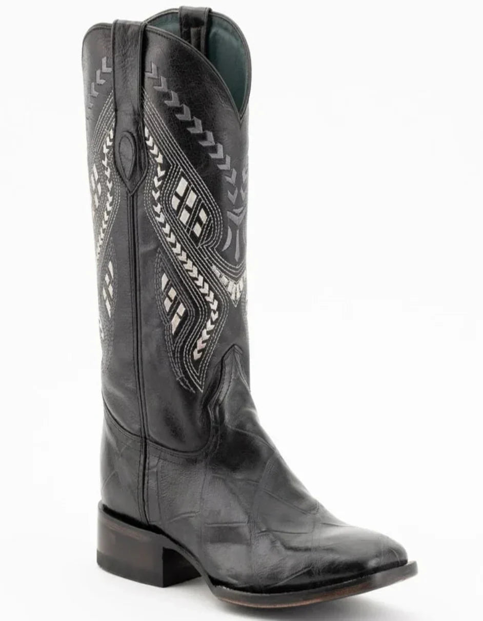 Ferrini Jesse Men's Print Alligator Boots Handcrafted Black 4359304 ...