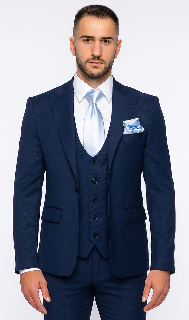 Rossi Man Sydney II RM1311 – Premium 3 Piece Modern Fit Suit for Styli ...