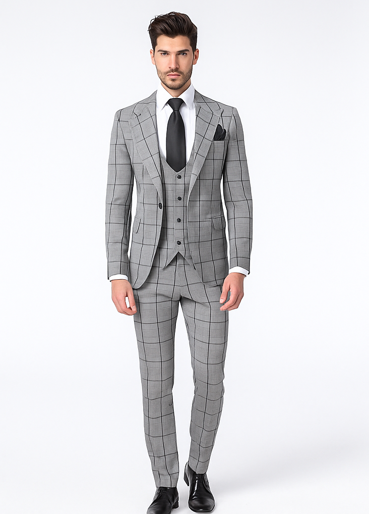 Rossi Man Tom RM1855 – Elegant Men’s Tailored 3-Piece Suit for Formal ...