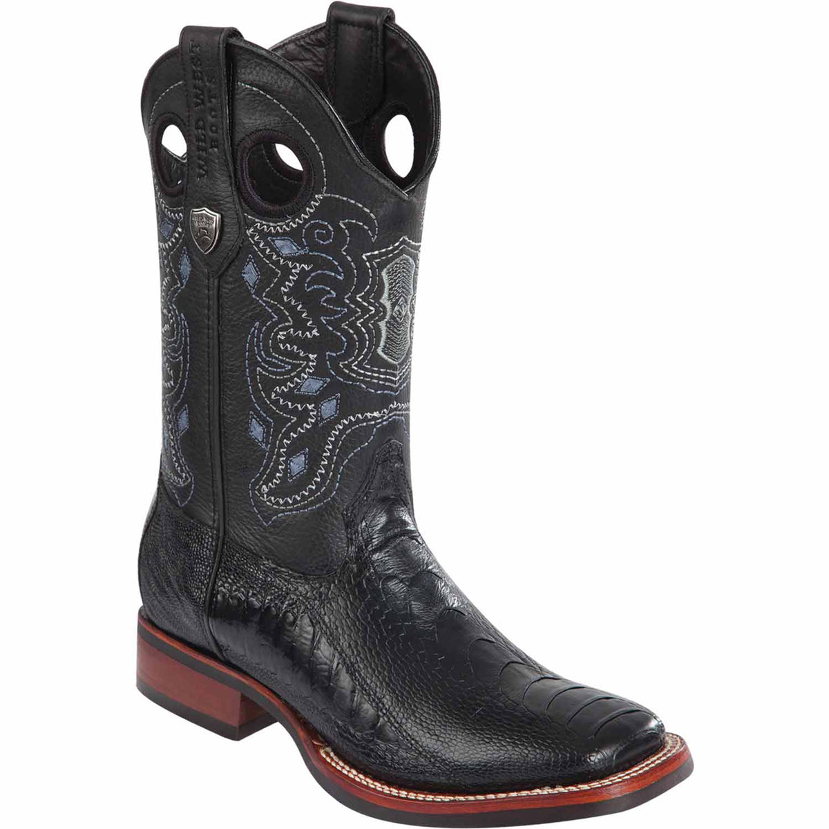 Men's Wild West Ostrich Leg Ranch Toe Boots 282505 — Menssuitsatlanta