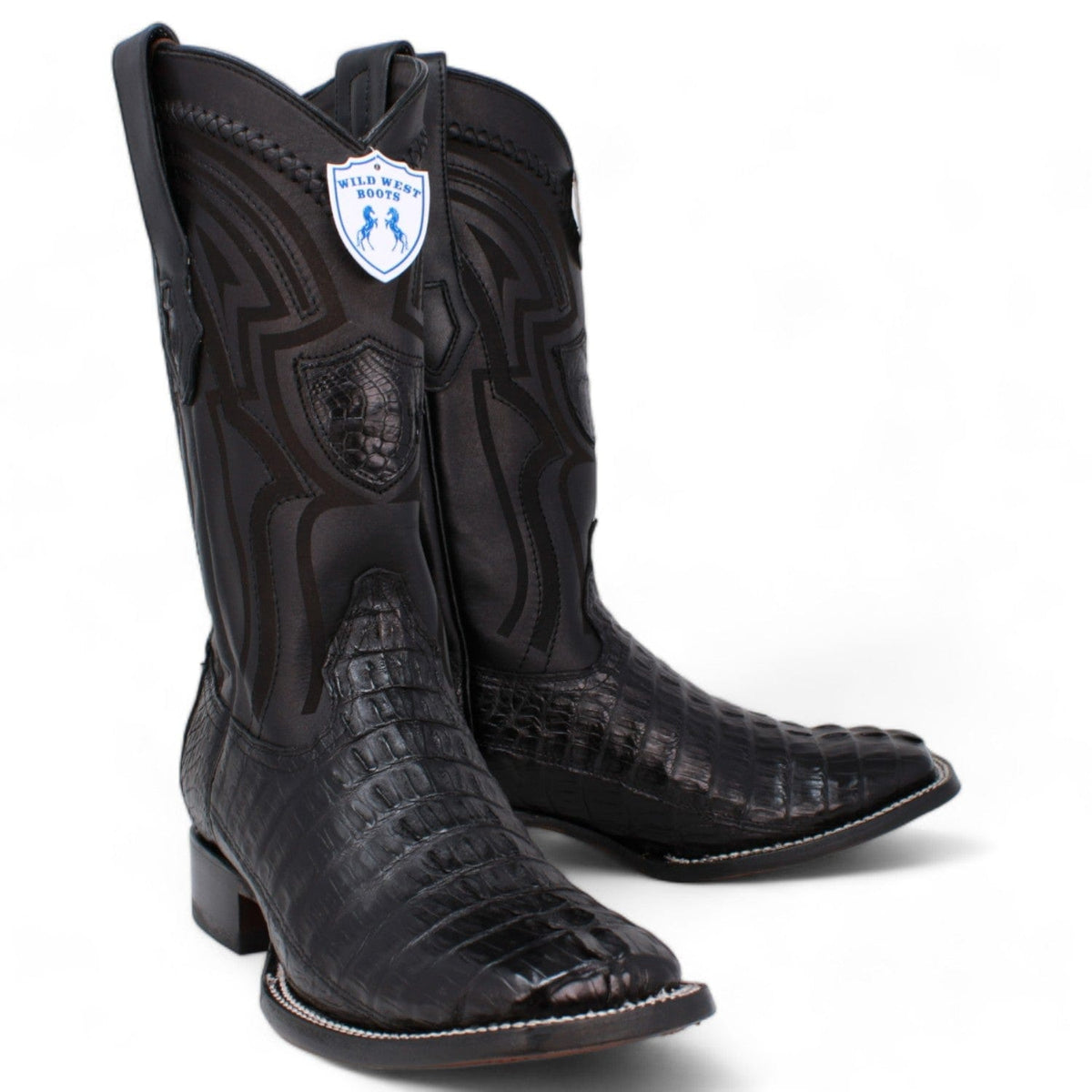 Men's Wild West Caiman Tail Ranch Toe Boots 2824L01 — Menssuitsatlanta