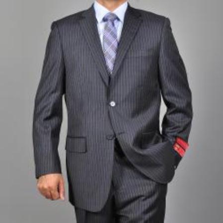 Authentic Statement Brand Men's Charcoal Grey 2-button Suit - High End ...