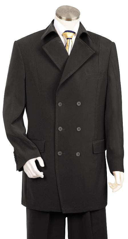 Men's Black 3 Button Suit — Menssuitsatlanta