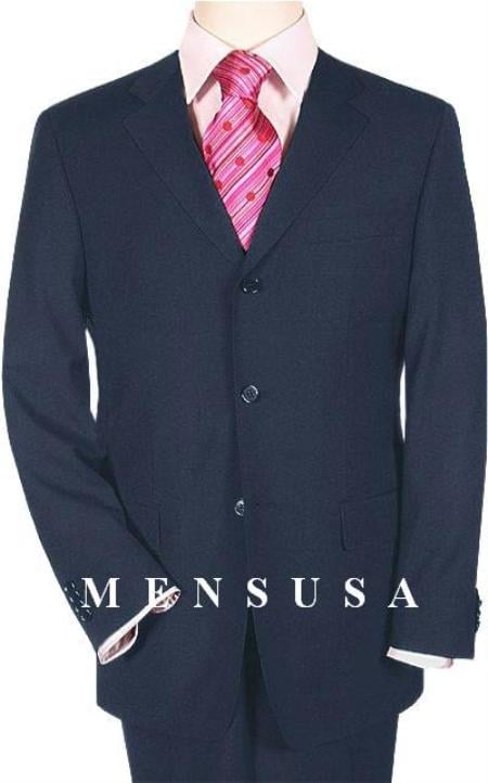 Extra Long Dark Navy Blue Suit For Men Suits XL Available in 2 Button ...