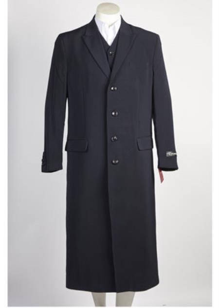Men's 4 Button Dark Navy Suits — Menssuitsatlanta
