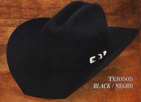 Tejana Cowboy Western Hat Texas Style 4X Felt Hats By Los Altos Black ...