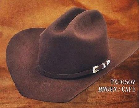 Tejana Cowboy Western Hat Texas Style 4X Felt Hats By Los Altos Brown ...