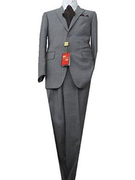 Authentic Statement Brand Men's 2 Button Suit Virgin Gray - High End S ...