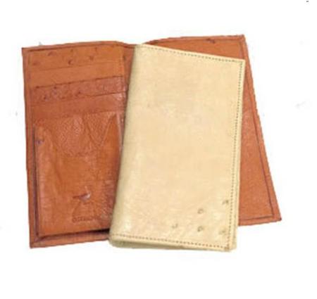 Men's Genuine Exotic Animal Skin Ferrini Smooth Ostrich Checkbook ...