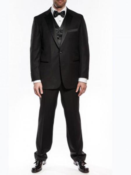Two Button Classic Tuxedo Black — Menssuitsatlanta