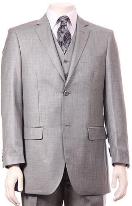 Men's Stone Double vented Super fine poly blend Suit — Menssuitsatlanta
