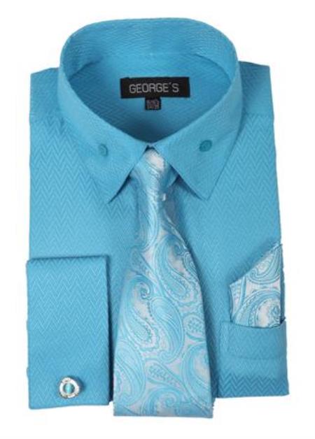 Mens Turquoise Dress Shirt Mens Fashion and Handkerchiefs Aqua Turquoi ...