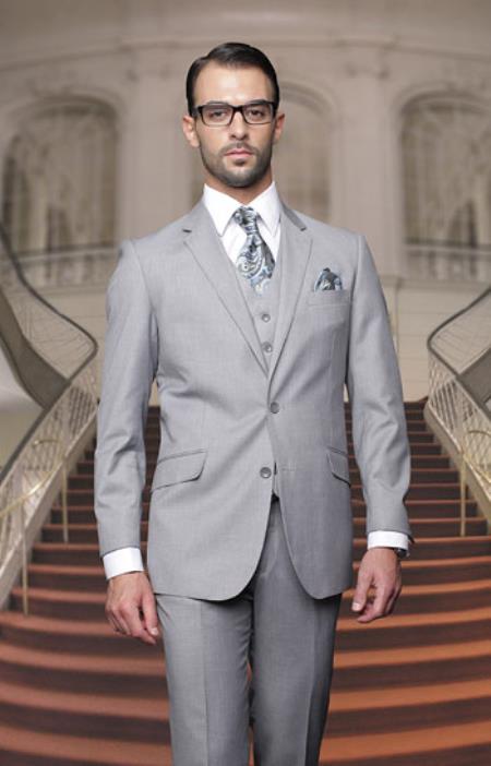 Men's Big And Tall Or Extra Long Tall Vested Three piece 100% Wool Ita ...