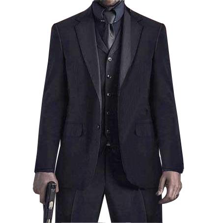 Keanu Reeves John Wick Men's Black 3 Piece Suit — Menssuitsatlanta