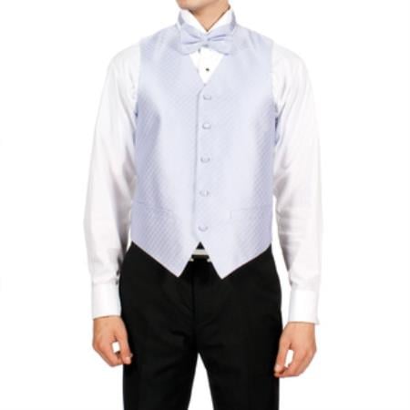 Men's Lavender Purple Diamond Pattern 4-Piece Men's Vest Set Also avai ...