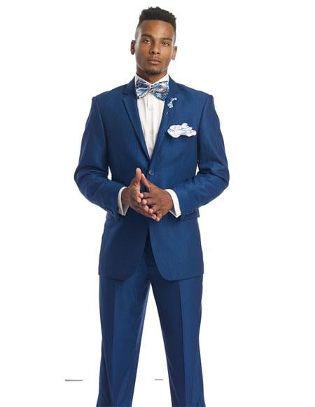 Men's Cobalt 2 Button Royal ~ Indigo ~ Bright Suit — Menssuitsatlanta