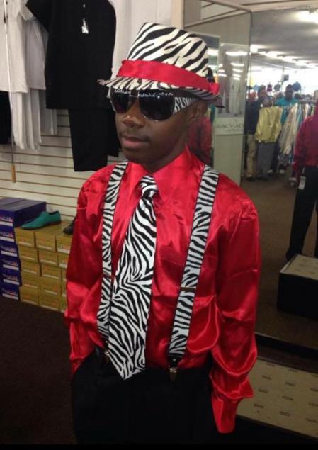 Men's Red Button Closure Collared Shiny Shirt — Menssuitsatlanta