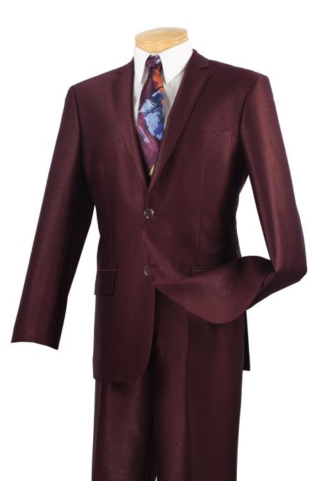Single Breasted 2 Buttons, Slim Fit Suits, Shiny Flashy Satin Silky Me ...