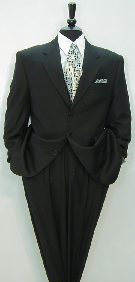 St2 Liquid Black Men's Double Vent Suits premier quality italian fabri ...