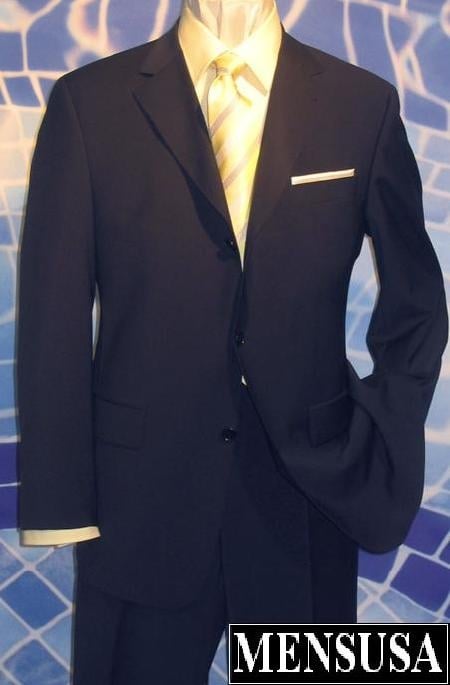 Superior Dark Navy Blue Suit For Men Light Weight Premier Quality Ital ...