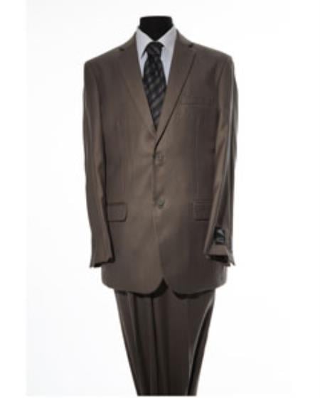 Men's Brown 2 Button 2 Piece Suit — Menssuitsatlanta