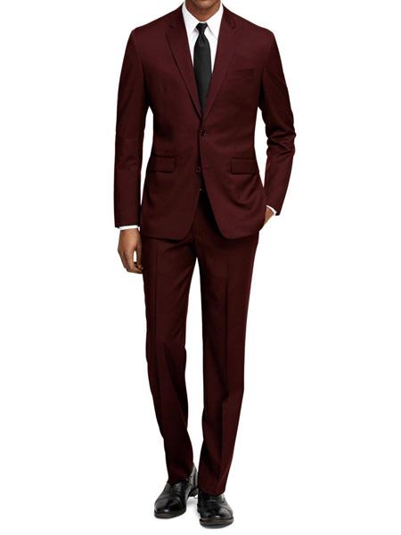 Men's Maroon Color ~ Slim Fit Burgundy Maroon Suit ~ Wine Suit ...
