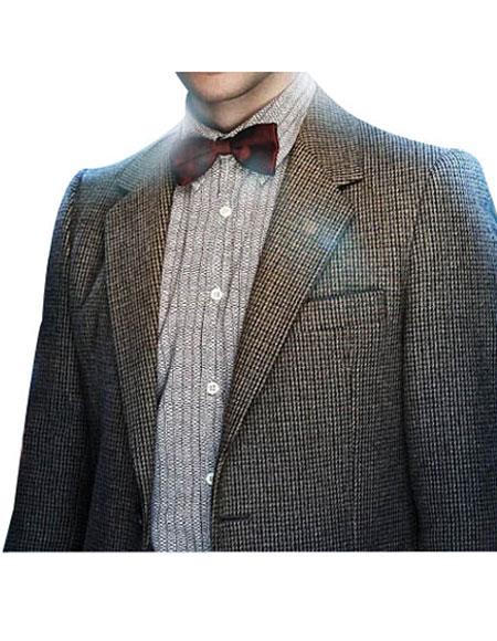 Men's 2 Button Fully Lined Brown Suit — Menssuitsatlanta