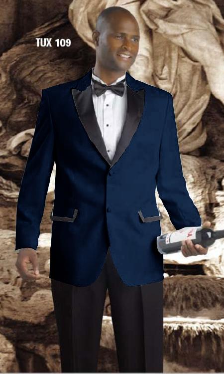High Quality 2 Button Fashion Tuxedo For Men Peak Lapel with Black Sat ...