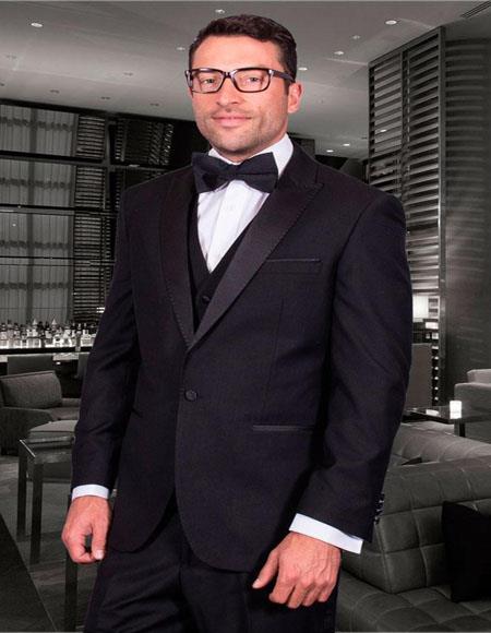 Jonathan Black 1-Button Peak Tuxedo — Menssuitsatlanta