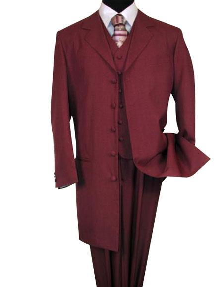 Cheap Plus Size Suits For Men - Big and Tall Suit For Big Guys Burgund ...