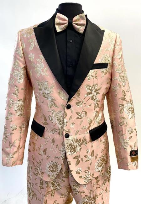 Rose Gold Suit - Rose Gold Tuxedo With Bowtie Including Pants ...