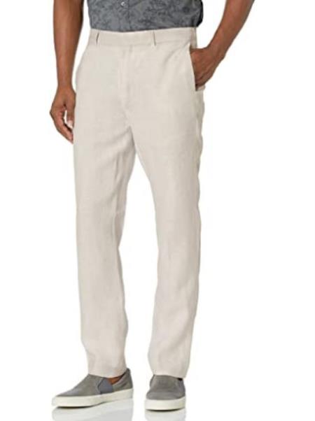Linen Slacks - Mens Linen Summer Pants — Menssuitsatlanta