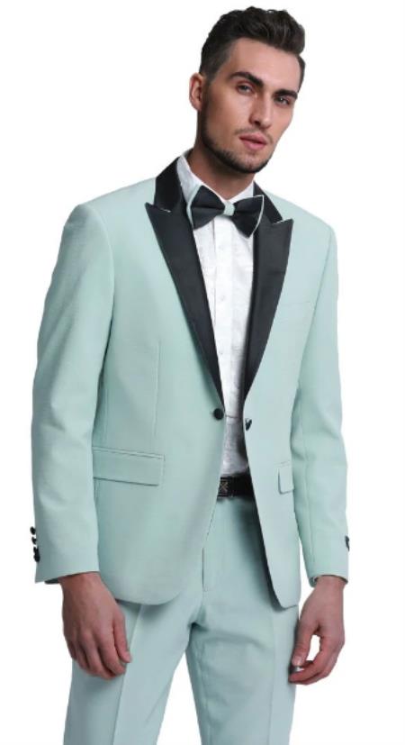 Light Green Tuxedo - Wedding Suit - Green Prom 2025 Suit — Menssuitsatlanta