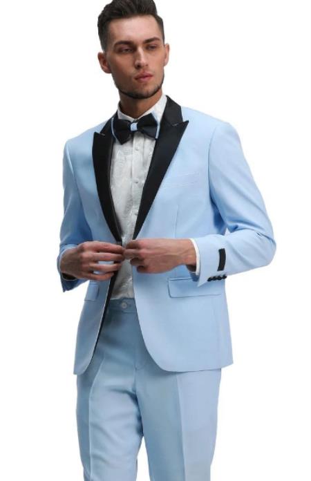 Light Blue Tuxedo - Baby Blue Tuxedo Wedding Tuxeod Suit — Menssuitsatlanta