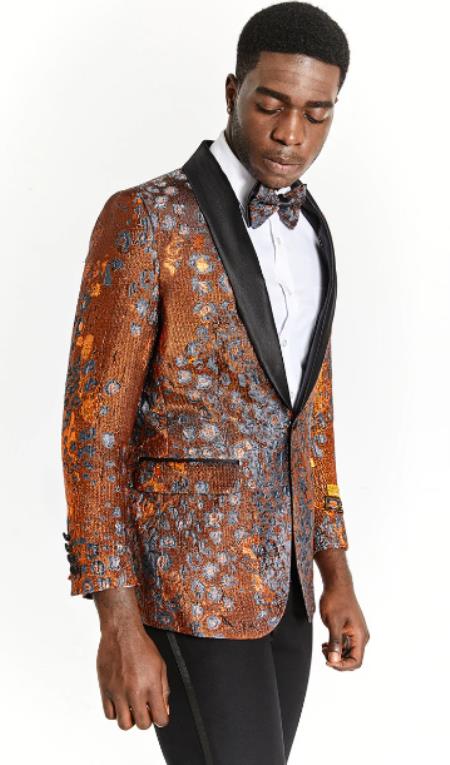 Orange Dinner Jacket - Rust Blazer - Copper Sport Jacket — Menssuitsatlanta