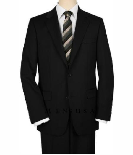 Mens 36 Long Suit - Size 36L Black Suit — Menssuitsatlanta
