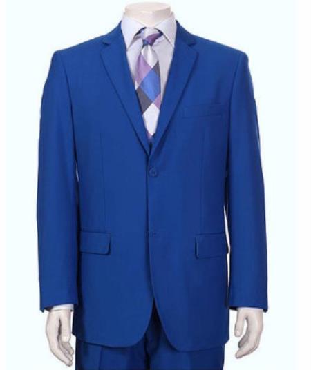 Mens Neon Blue Suit — Menssuitsatlanta